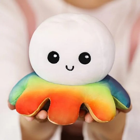 Vintage Red Hen | Toys | Whiteblack Rainbow Octopus Plush Reversible ...